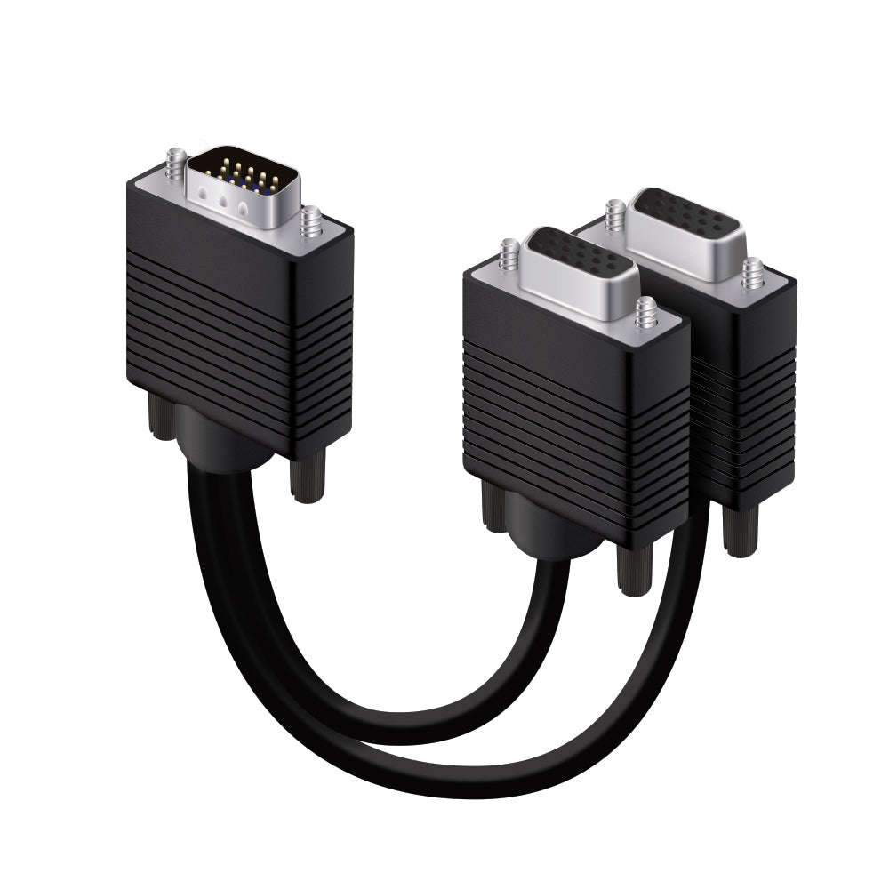 Buy HD15 Male to Two HD15 Female SXGA Monitor Y-Cable online at Alogic